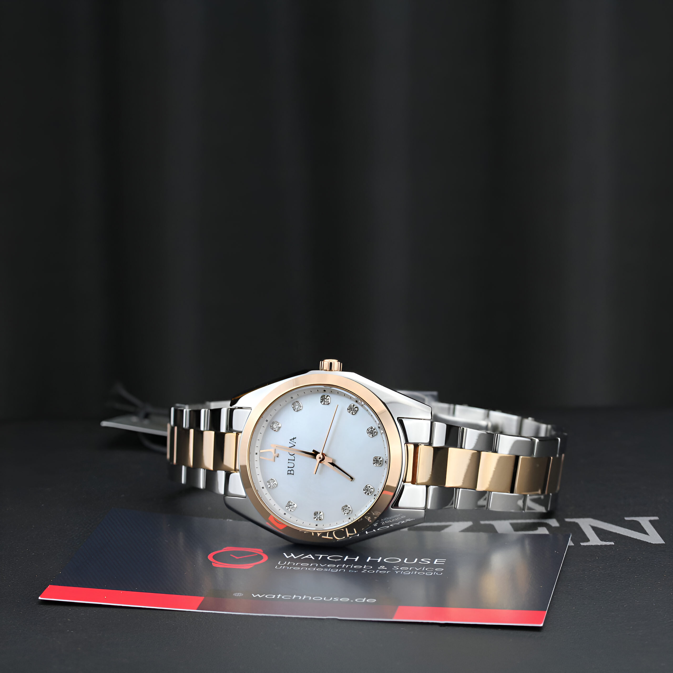 Bulova 98P207 Ladies Quartz Watch Surveyor Bicolor