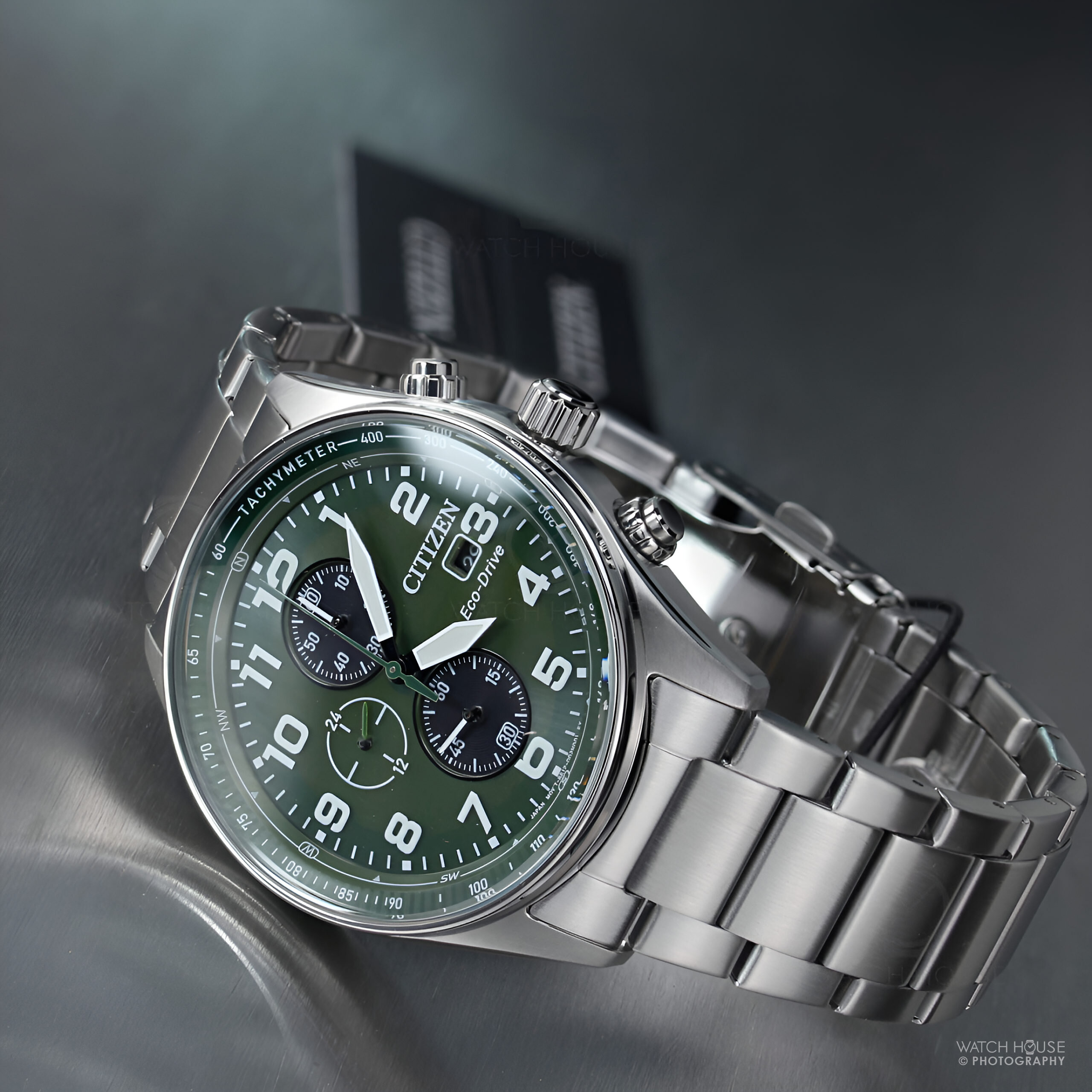 Citizen B612 Eco Drive Men's Chronograph CA0770-72X Green