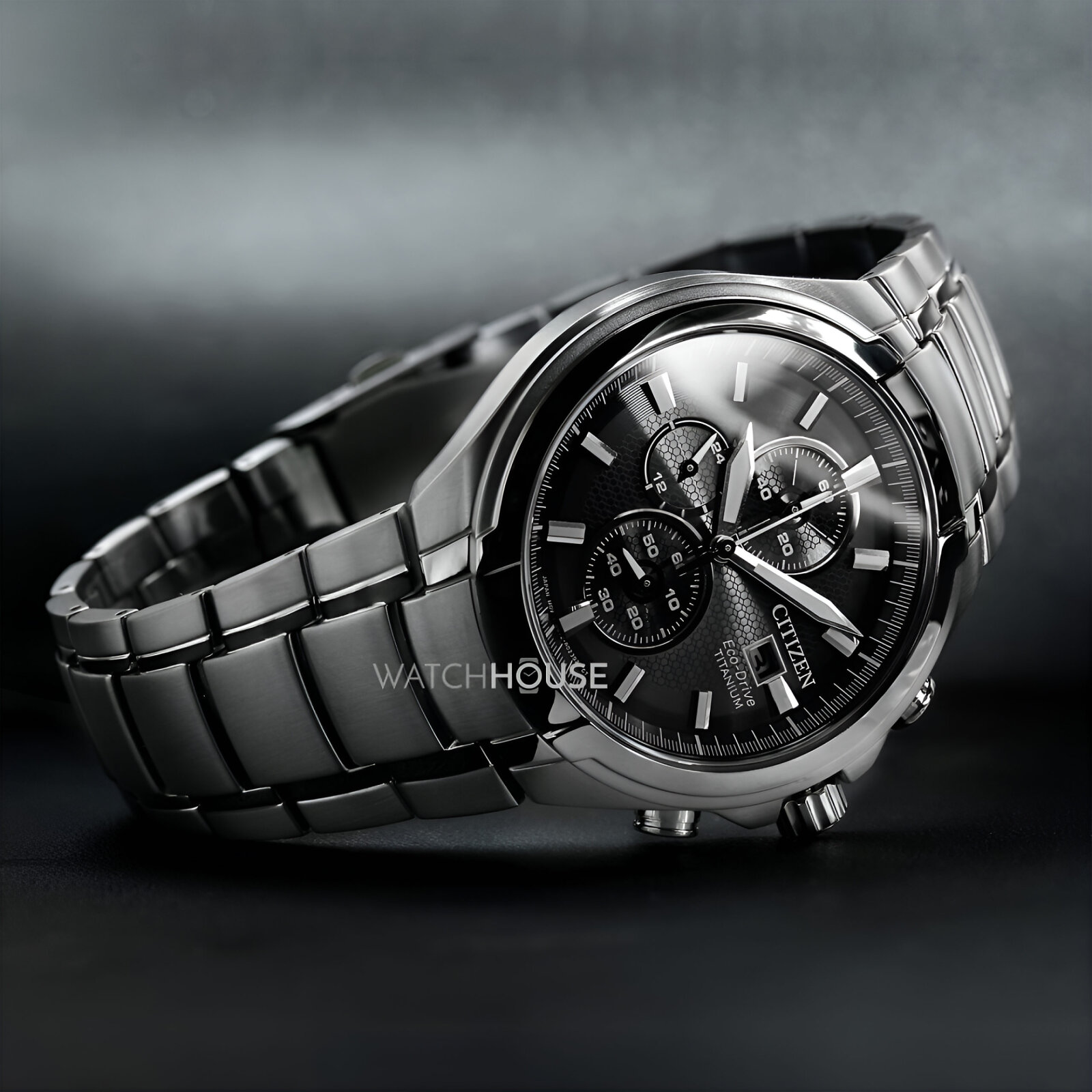 Citizen Herrenuhr CA4444-82L Eco-Drive aus Titan in blau