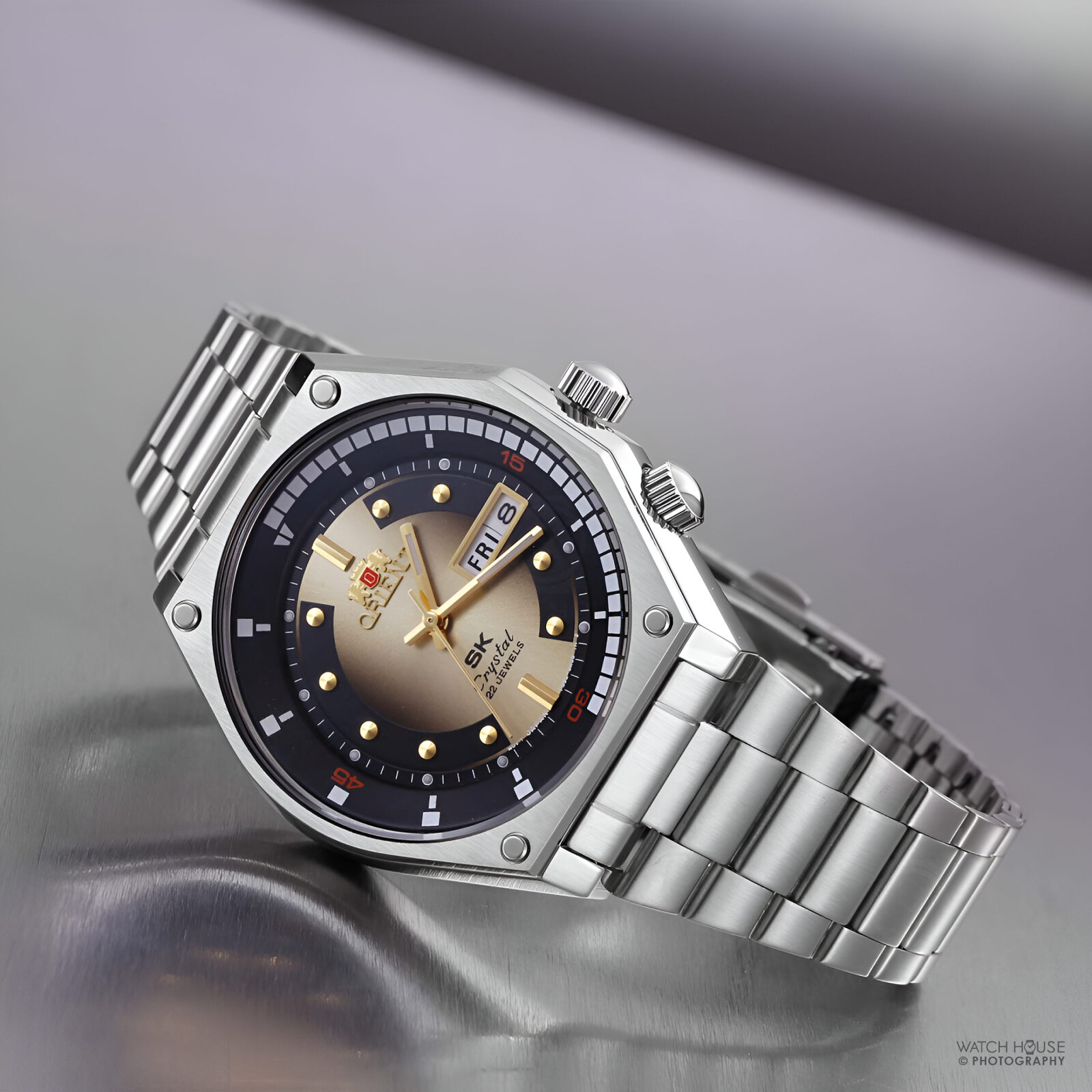 Orient SK Neo 70s Revival RA-RA-AA0B01G19B Automatikuhr Gold-Schwarz