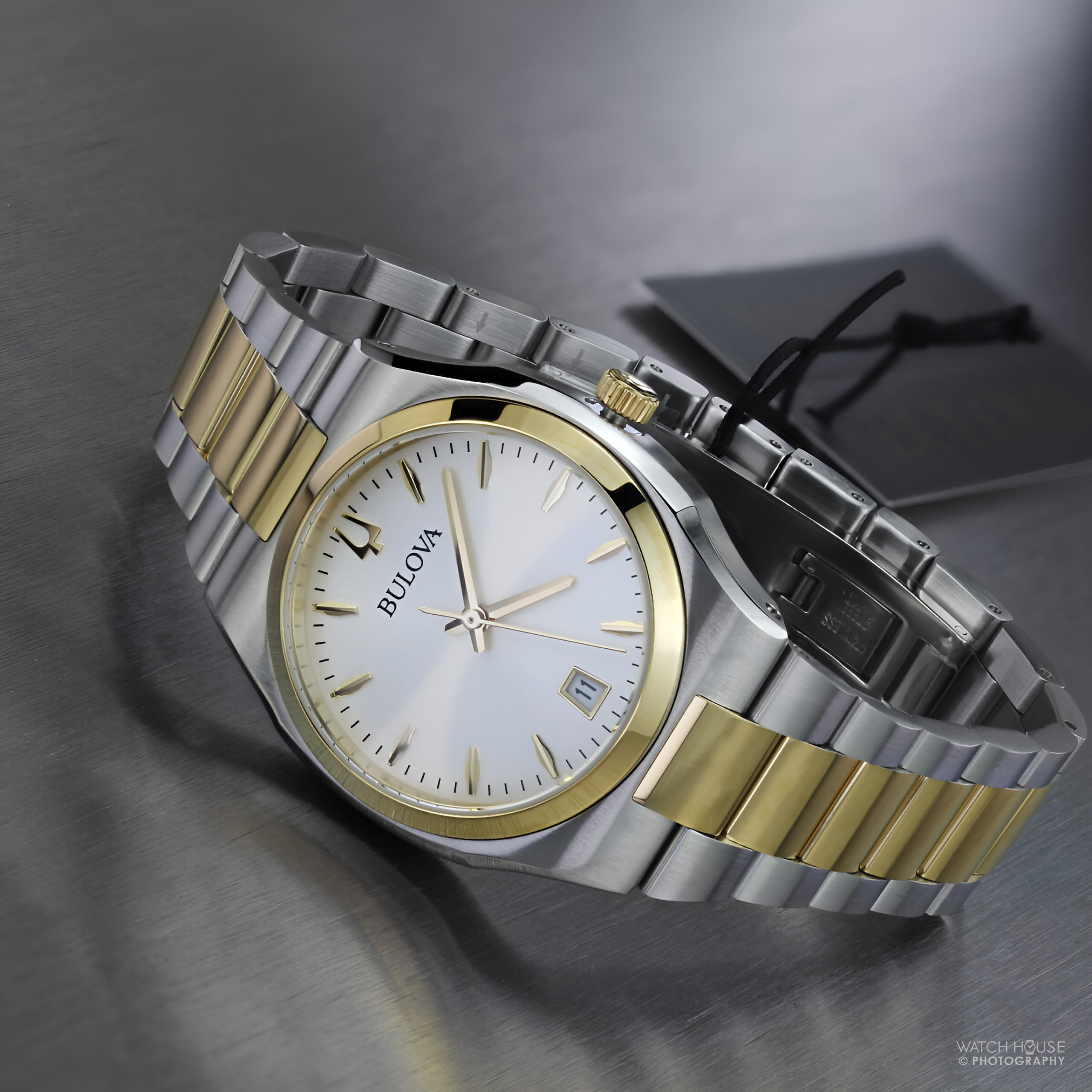 Bulova 98M132 Surveyor women's watch in two-tone gold