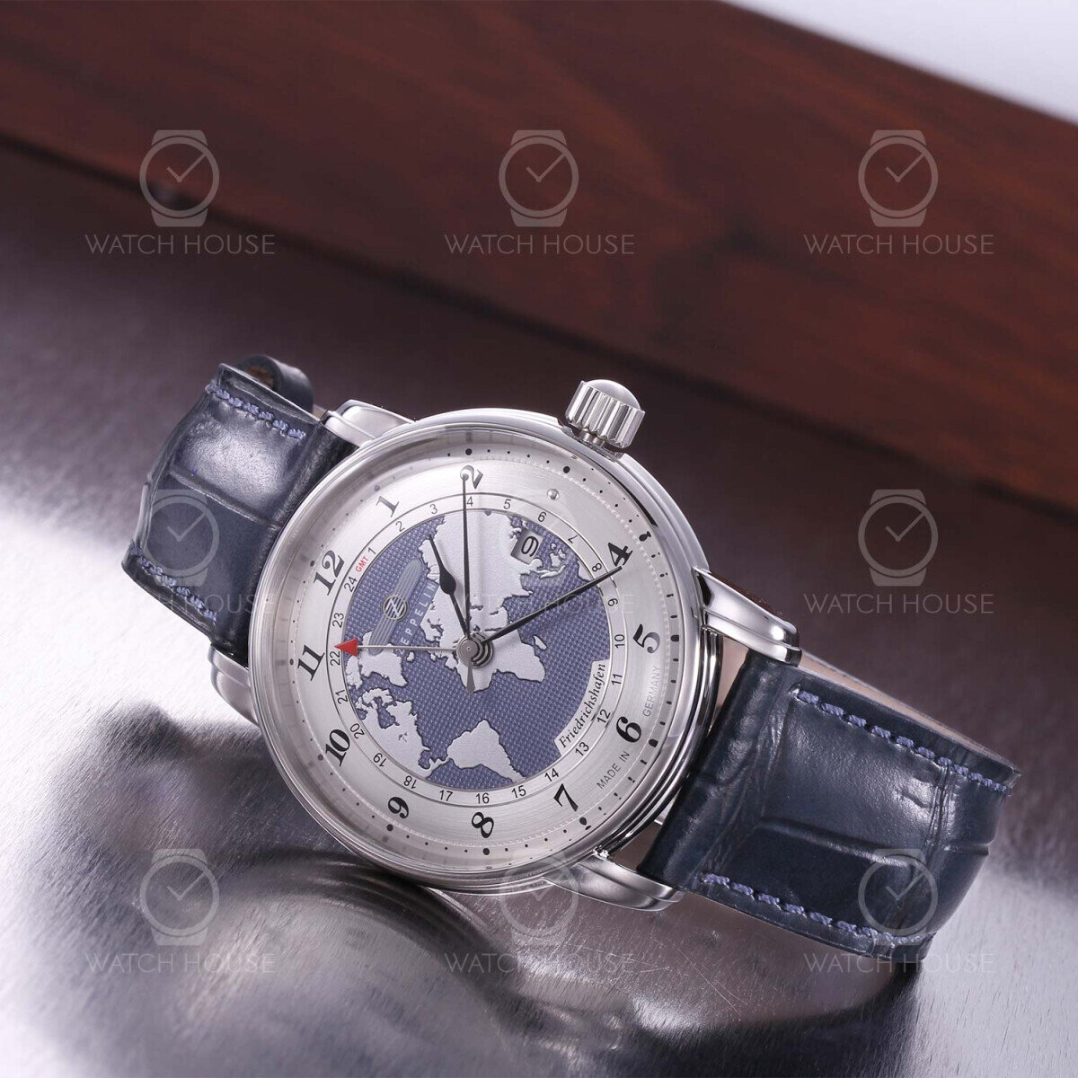Zeppelin Friedrichshafen 8596-3 blue - True GMT automatic