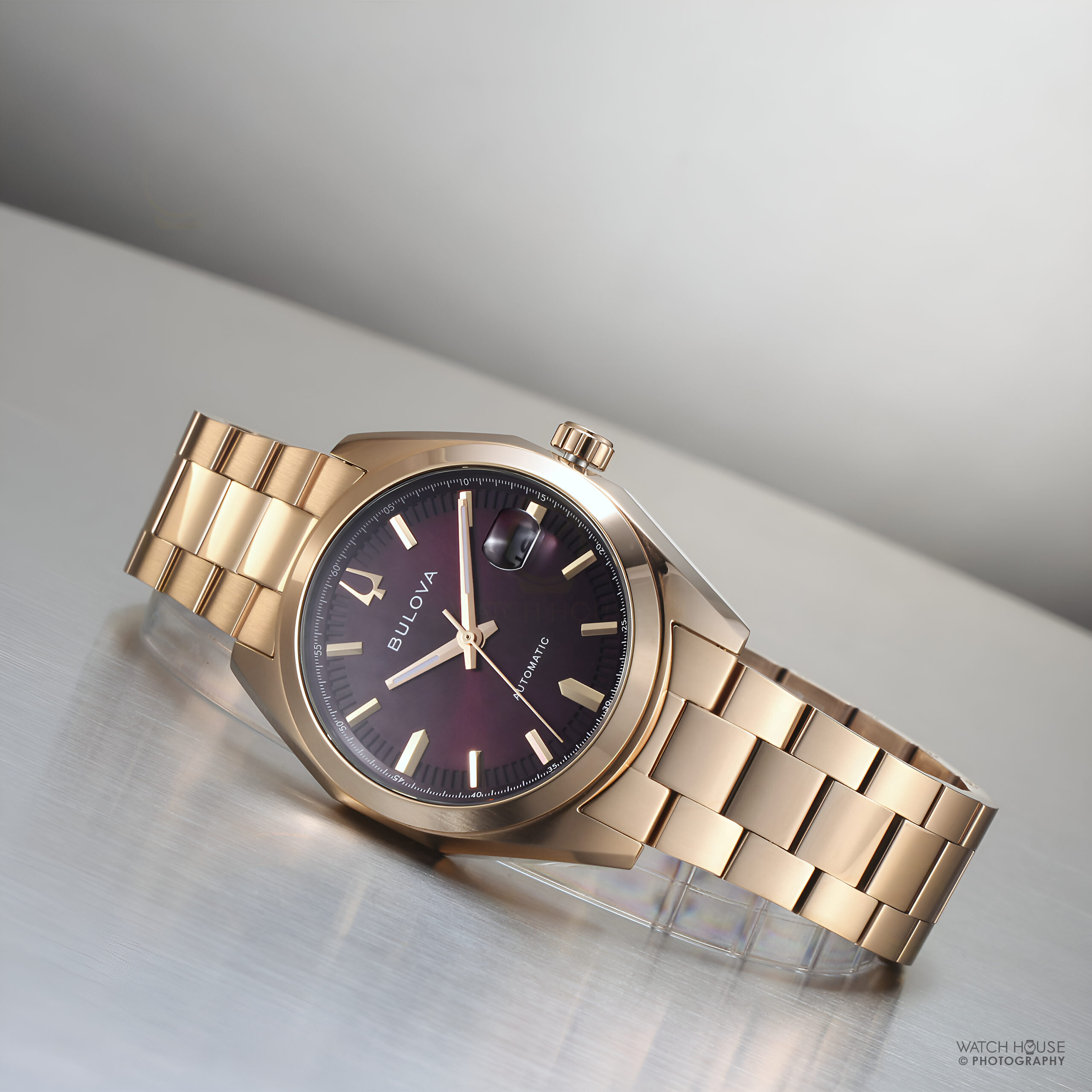 Bulova Automatic Surveyor 97B234 Rose Gold