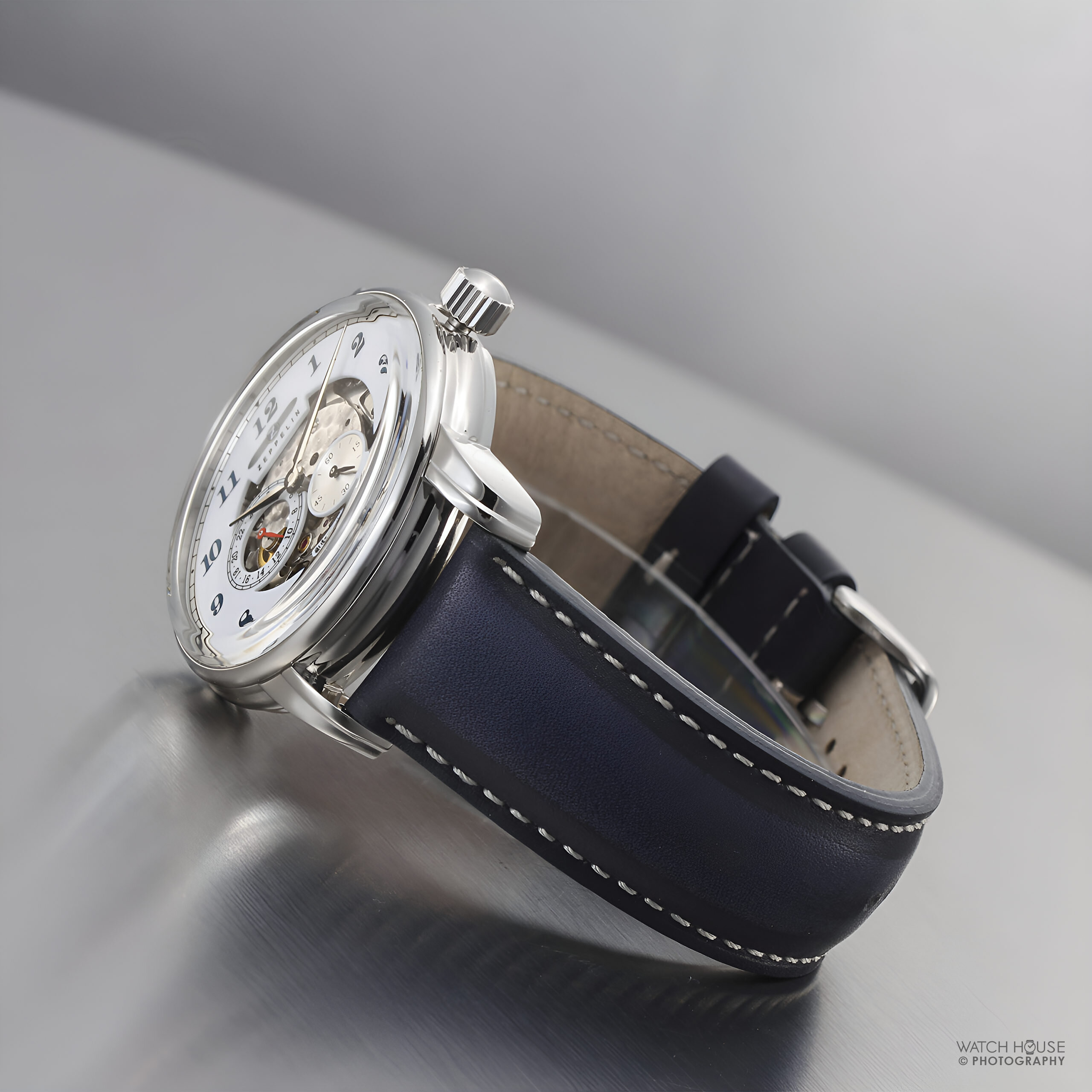 Zeppelin Automatikuhr New Captain's Line 8658-3 Skeleton