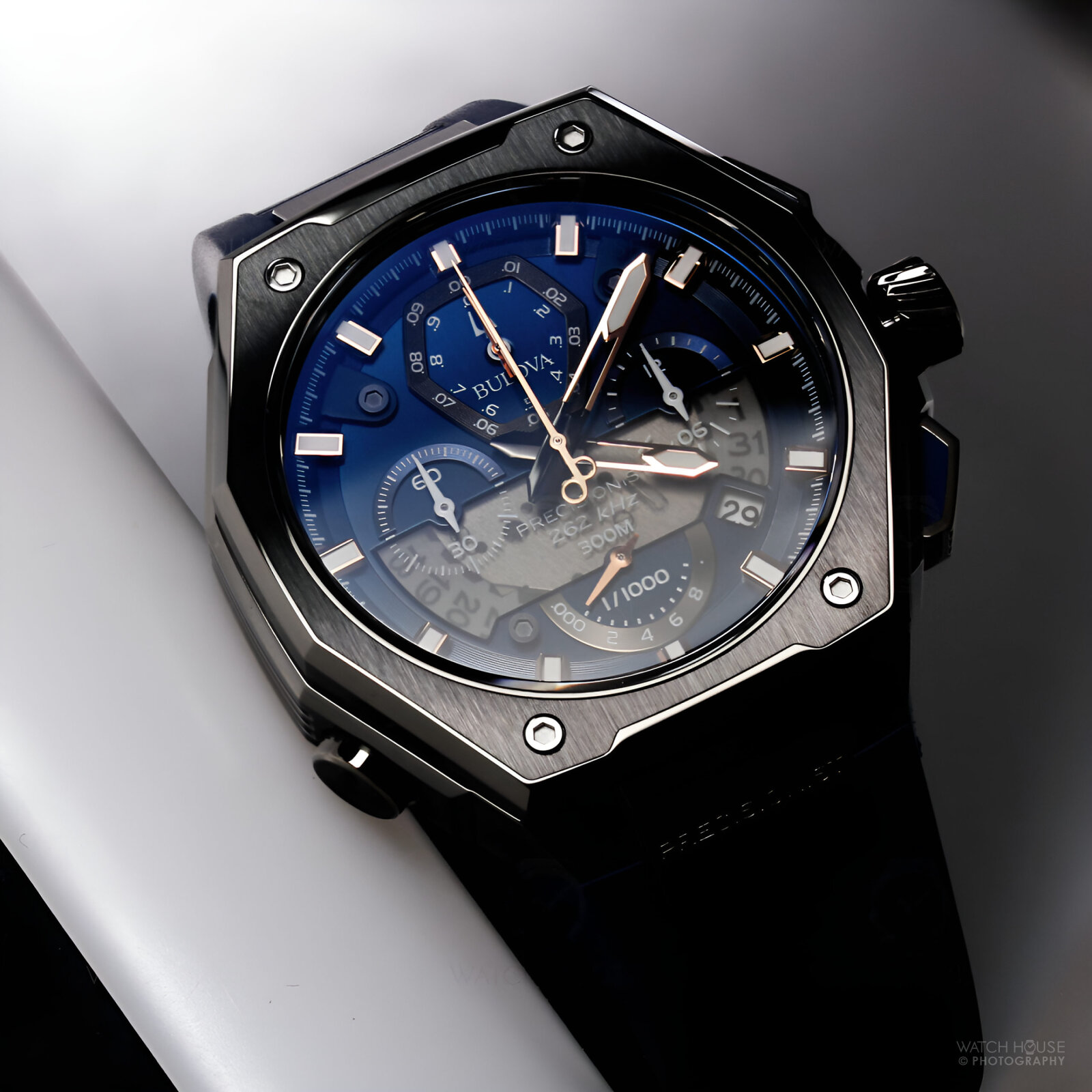 Bulova Precisionist Jubiläumsuhr 98B357 | Marineblau
