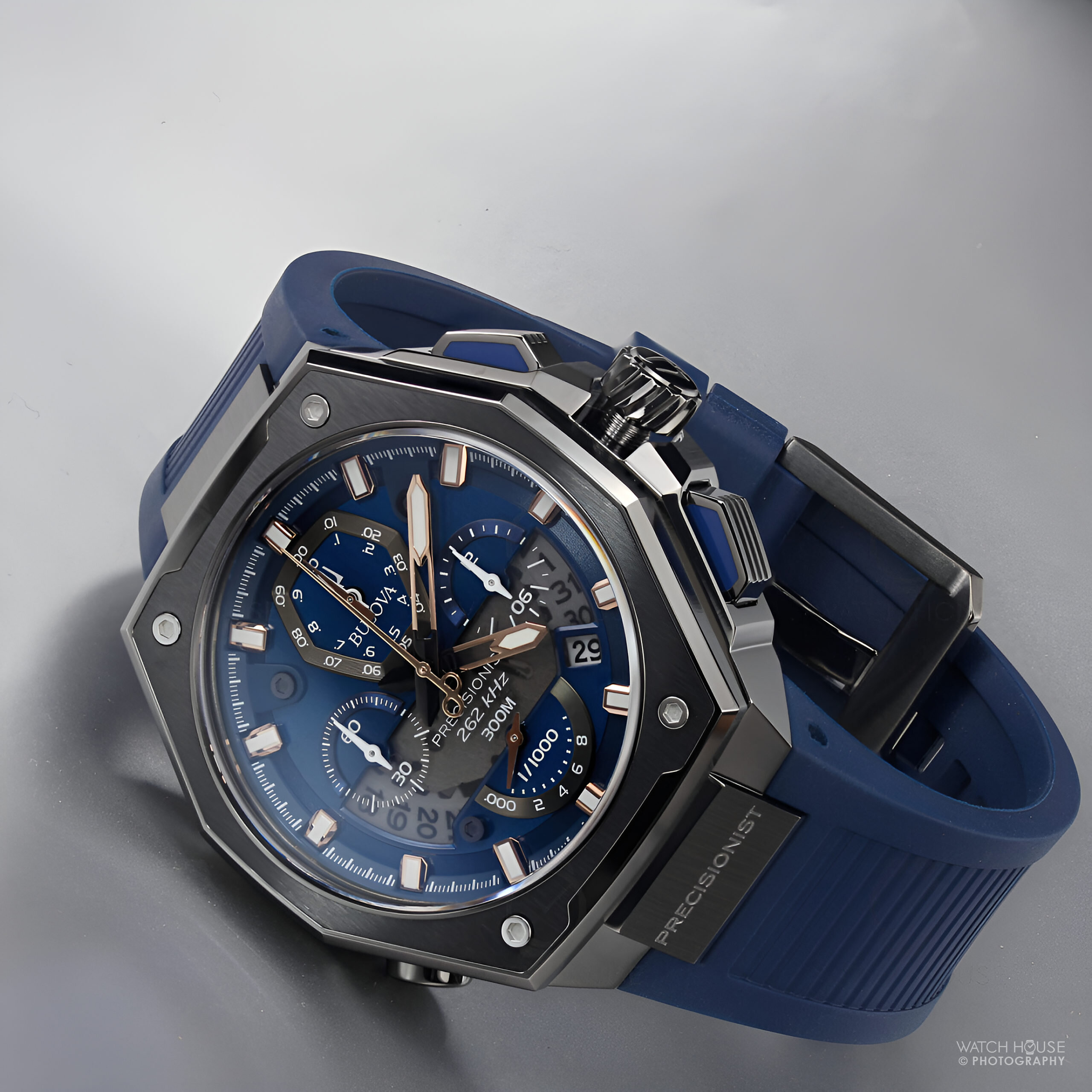Bulova Precisionist Jubiläumsuhr 98B357 | Marineblau