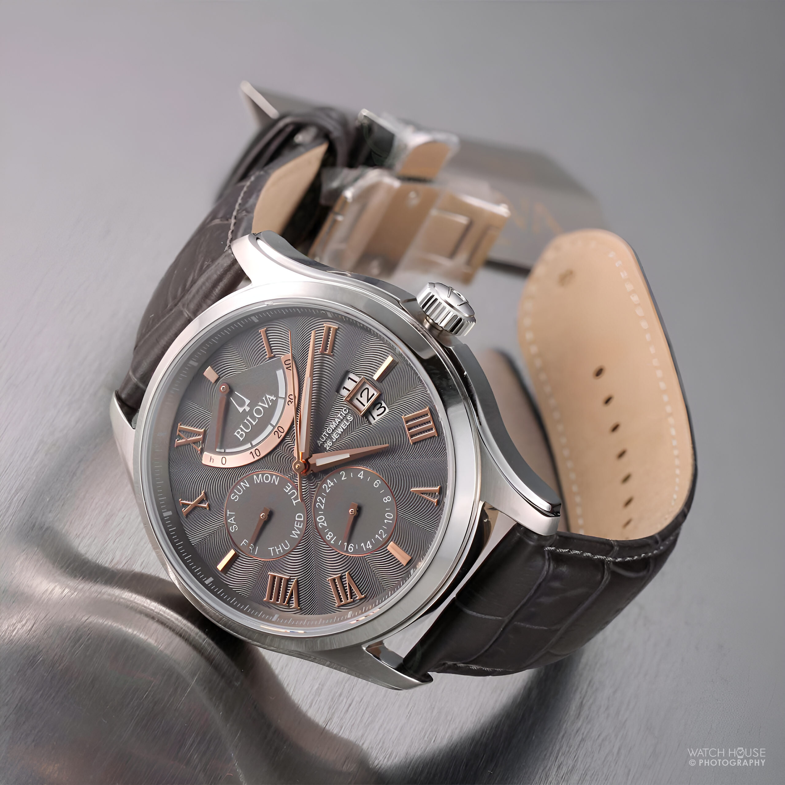 Bulova Wilton 96C143 Elegant men's automatic with power reserve indica