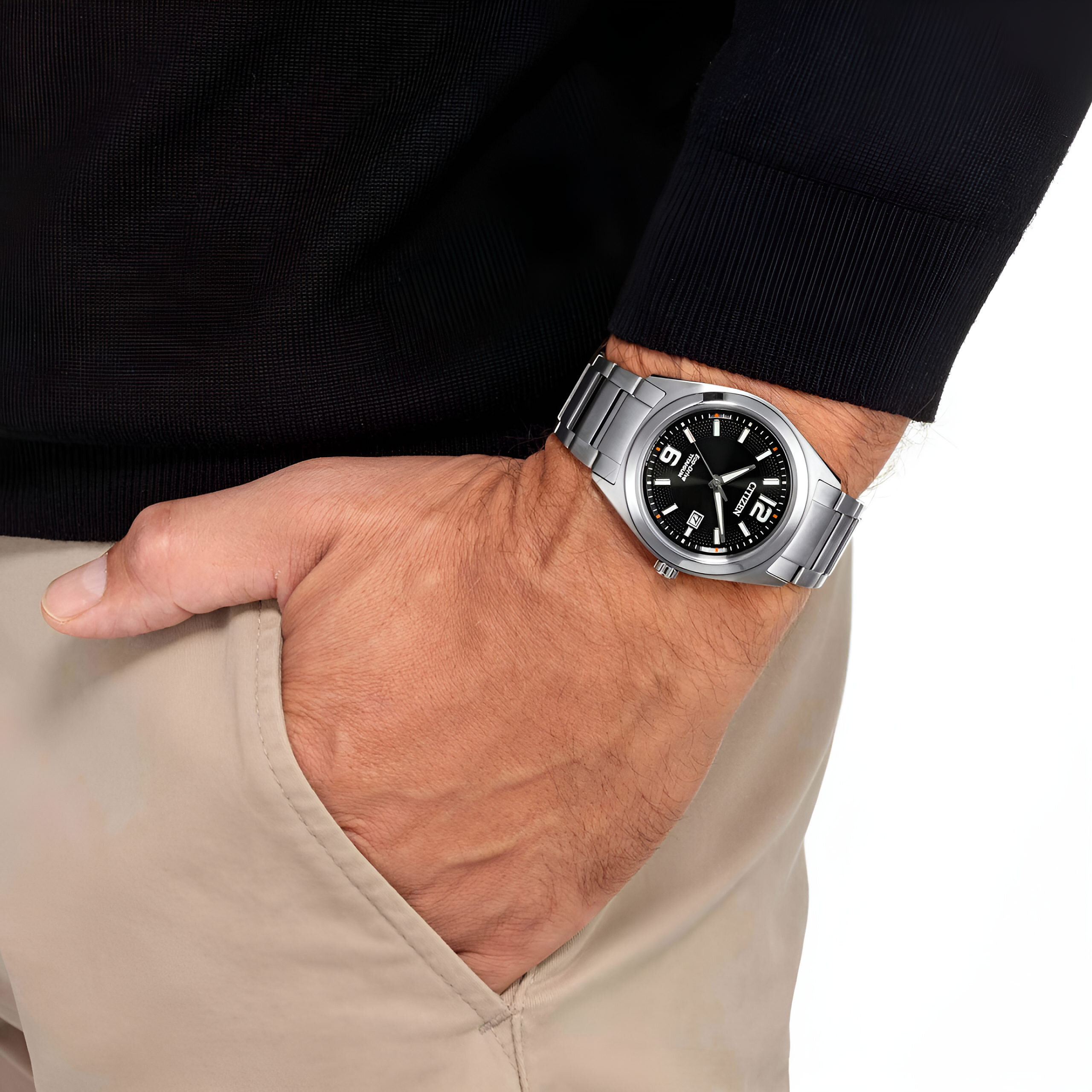 Citizen AW1641-81E Schwarz Super Titanium Eco Drive