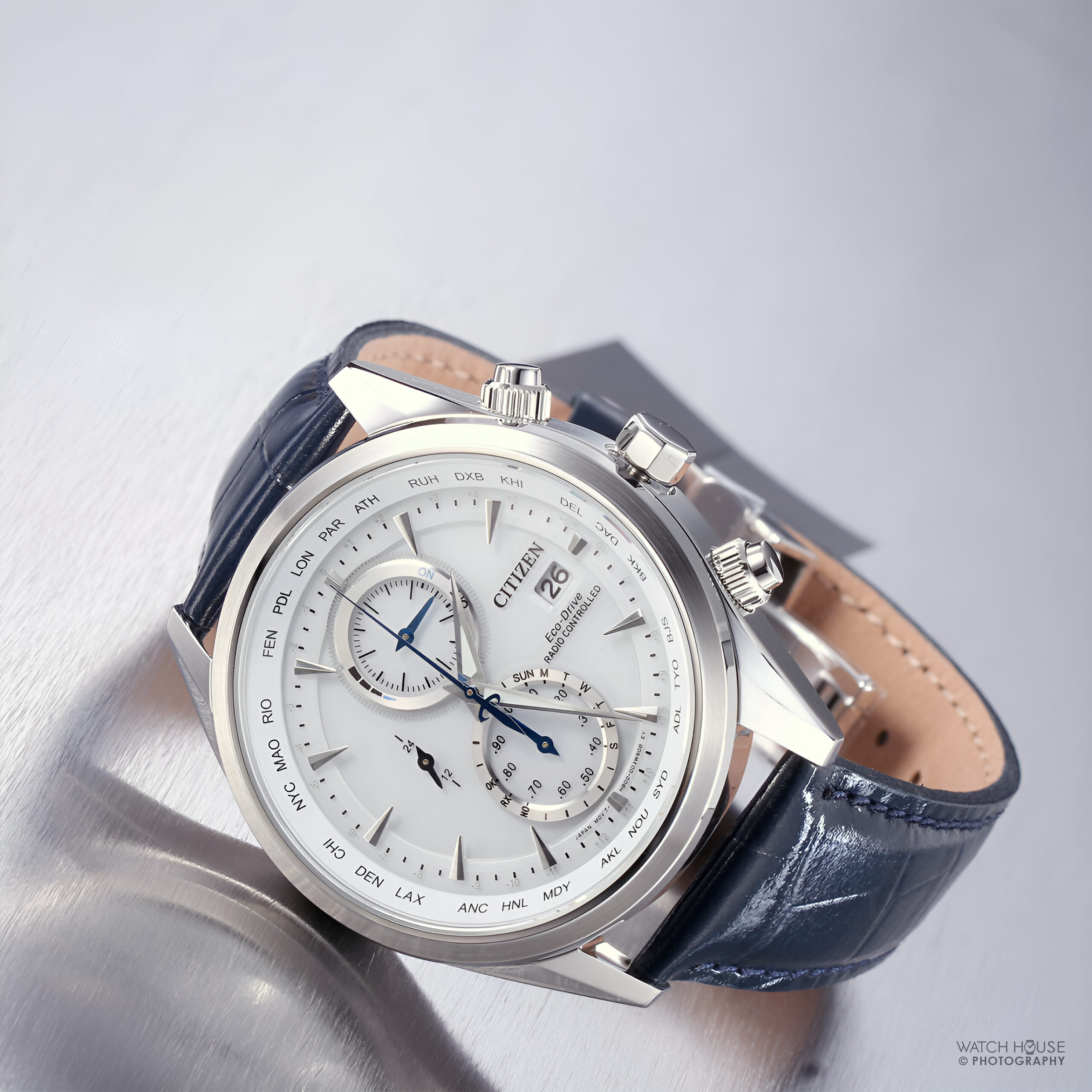 Citizen Radio-Controlled Chrono World Time AT8260-18A - White