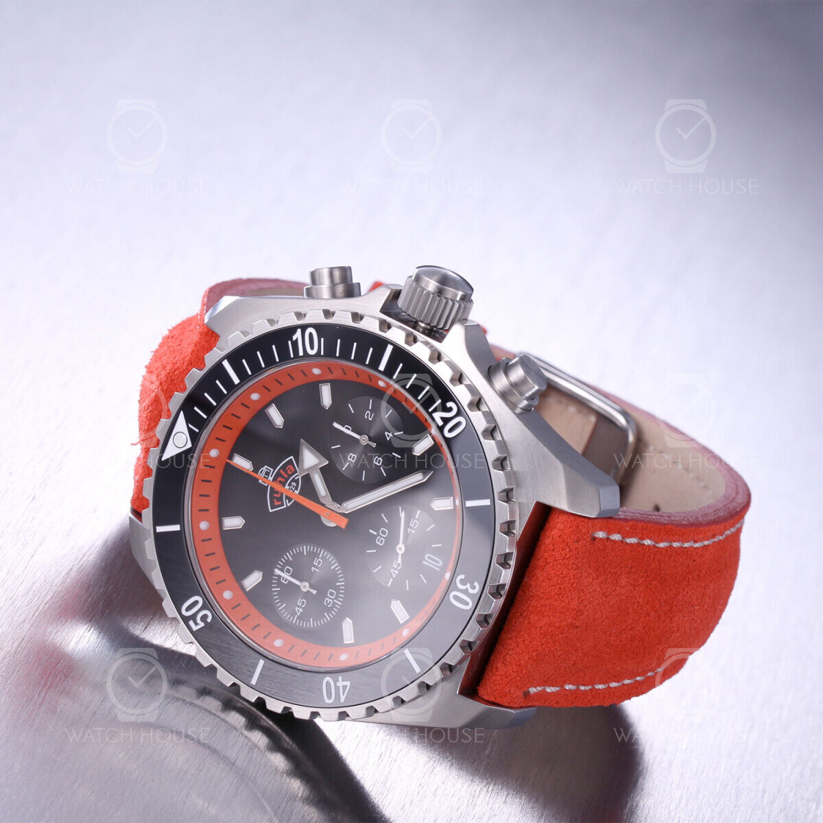 Ruhla 1929 Glasbach Cup Chronograph 4970-2 Schwarz